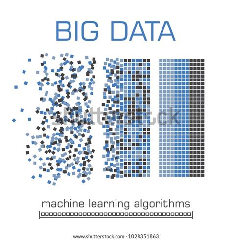 Big Data Visualization Machine Learning Algorithms Stock Vector