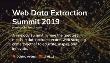 Web Data Extraction Summit Announced Web Scraping