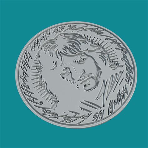 3d File Samwise Gamgee Print Model Samwise Gamgee Medallion Samwise