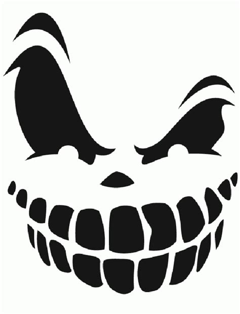 Pumpkin Carving Scary Templates