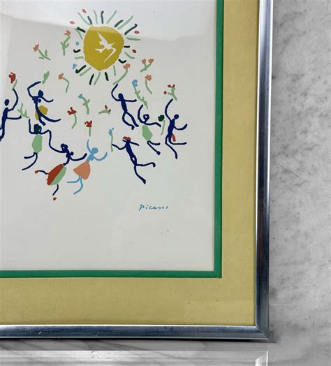 Mid Century Abstract Picasso Ronde Au Soleil Sun Circle Lithograph