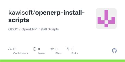 Github Kawisoftopenerp Install Scripts Odoo Openerp Install Scripts