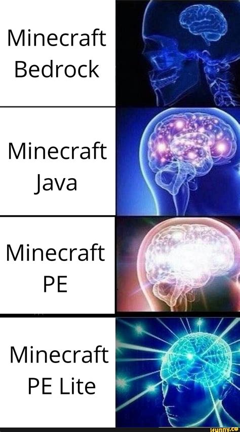 Minecraft Bedrock Minecraft Java Minecraft Pe Minecraft Ifunny