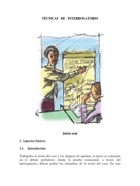 Técnicas De Interrogatorio Pdf Testigo Ley Procesal