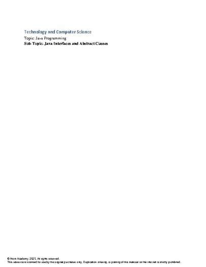 20 Writing Prompts Java Interfaces And Abstract Classes 20 Writing