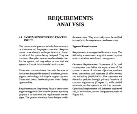 Requirements Analysis