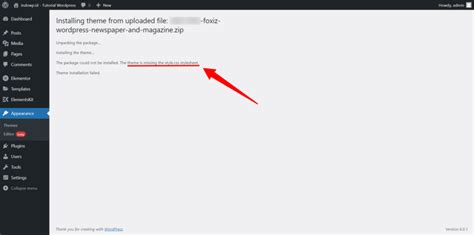 Cara Mudah Perbaiki Missing The Style Css Stylesheet Tutorial Install Theme Plugin Wordpress