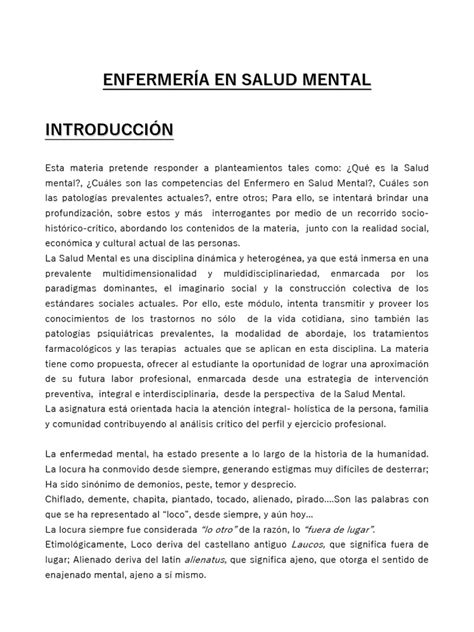 U 1 Historia De La Locura 1 Pdf Psicoanálisis Psiquiatría