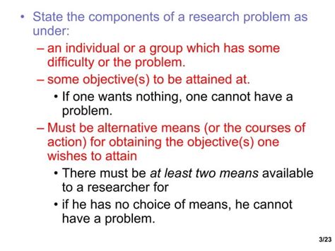 Defining Research Problem Ppt Ppt