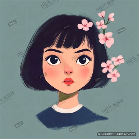 Ai创作图插画女孩头像 小女孩头像插画 原创女孩插画 小女孩儿插 插画人物头像女孩 人物头像插画女孩 人物插画短发女生 少女头像插画 原创小朋友头像 插画女孩卡通头像 原创女孩人物插画 卡通