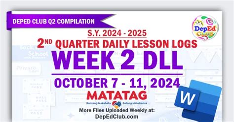 Q2 W2 Matatag Dll Daily Lesson Logs Archives The DepEd Teachers Club