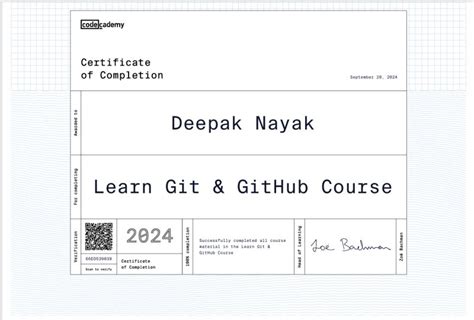 Deepak Nayak On Linkedin Im Happy To Share That Ive Obtained A New Certification Learn Git