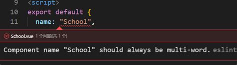 Vue Eslint 报错：component Name “xxxxx“ Should Always Be Multi Word