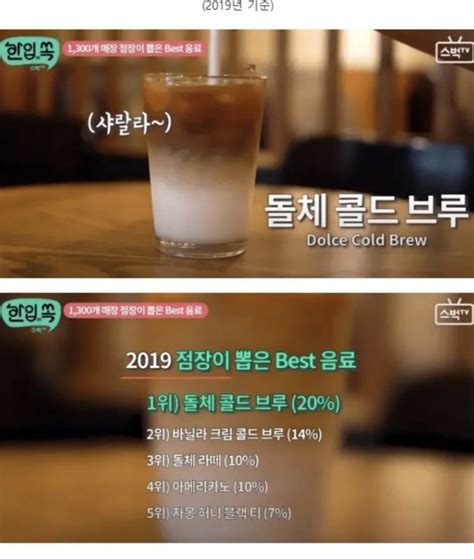 스타벅스 1300개 매장 점장들이 뽑은 Best 음료 유머움짤이슈 에펨코리아