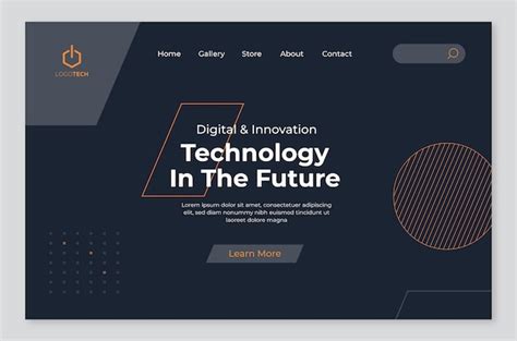 Free Vector Flat Design Technology Landing Page Template