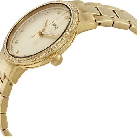 Fossil Neely Three Hand Gold Tone Stainless Steel Watch Luxury
