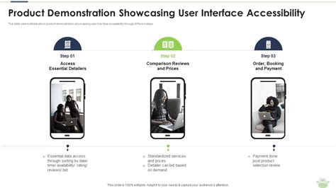 Product Demonstration Showcasing User Interface Accessibility Icons Pdf