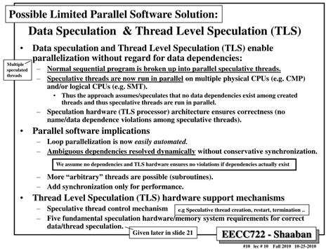 Ppt Datathread Level Speculation Tls In The Stanford Hydra Chip
