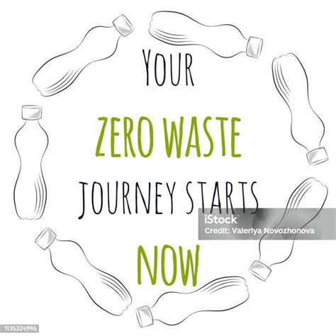 제로 폐기물 개념입니다 제로 낭비 생활의 손으로 그린 요소 제로 폐기물 개념 카드 포스터 배너 웹 디자인 카드에 좋습니다 이제 제로 폐기물 여행이 시작 됩니다 벡터