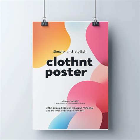 A Poster For Clothing And A String Hanging From A Wall Premium Ai