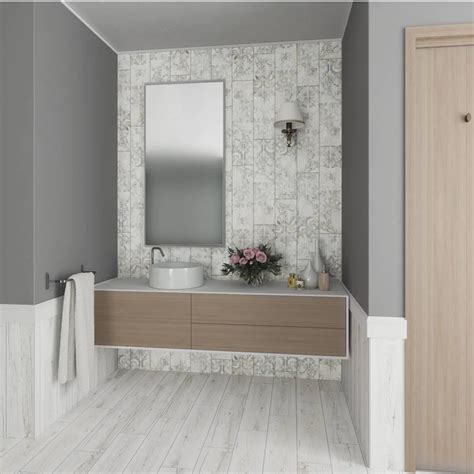 Gresie Exterior Interior 15 5 X 60 5 Cm Denver Aspect Lemn Gri Mat