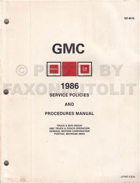 1986 Chevrolet And Gmc Medium Duty C50 C60 C70 Gas Wiring Diagram