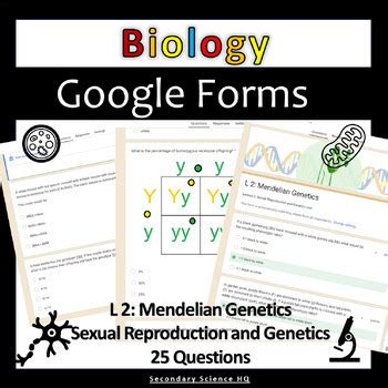 L Mendelian Genetics Sexual Reproduction And Genetics Biology TPT