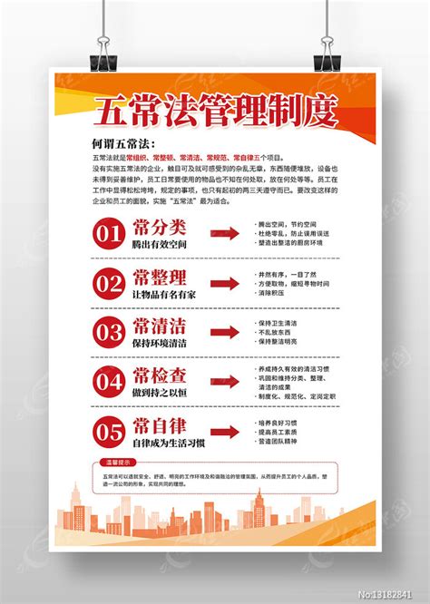 公司企业工厂五常法管理制度海报图片下载红动中国