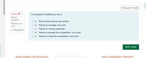 Solved Time Left 01020question 6not Yet Answered Marked