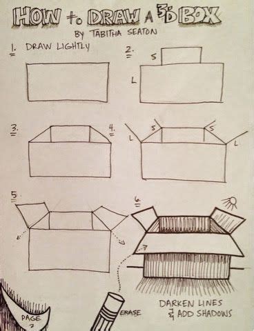 How To Draw A Box With Pencils And Paper