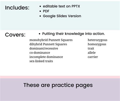 Genetics Practice Problems The Learning Hypothesis
