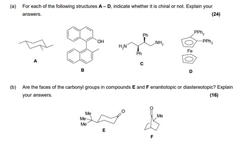 Solved A For Each Of The Following Structures AD Chegg