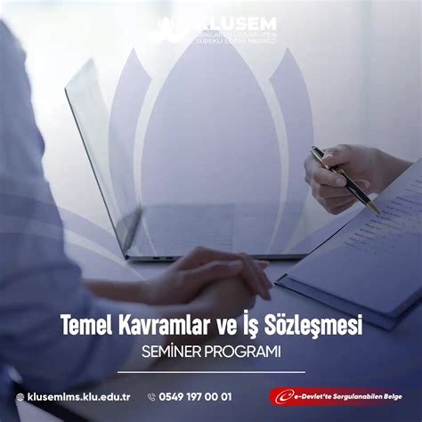 Temel Kavramlar Ve İş Sözleşmesi Semineri