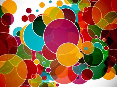 Intersecting Colorful Graphic Circles