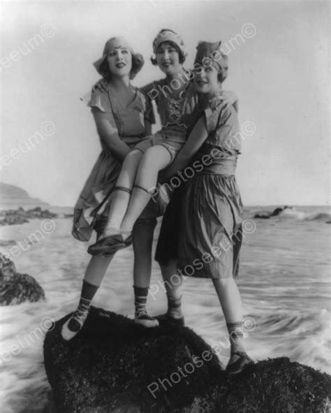 Mack Sennetts Girls Frolic At Beach 8x10 Reprint Of Old Photo Bathing