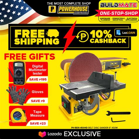 Powerhouse Usa Belt Disc Sander 6 450w Ph Bds 450hd Free Digital