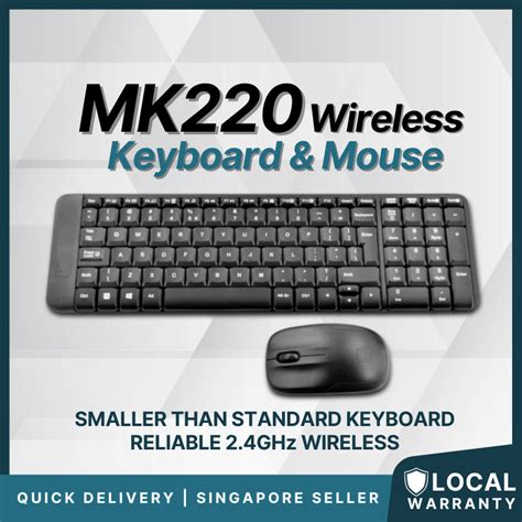 [sg] Mk220 Wireless Keyboard And Mouse Combo Compact Size Saving Space Shopee Singapore