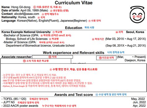 일본 대학원 도전기6 Cvcurriculum Vitae 작성 간결하고 사실만 넣자