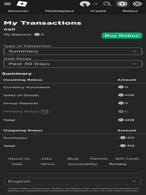 My Transactions Roblox Pdf