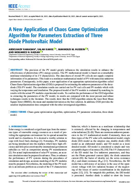 Pdf A New Application Of Chaos Game Optimization Algorithm For