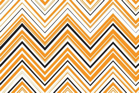 Simple Abstract Orange Black Color Thin To Thick Zig Zag Line Pattern
