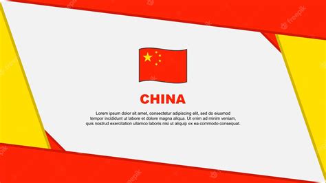 Premium Vector China Flag Abstract Background Design Template China
