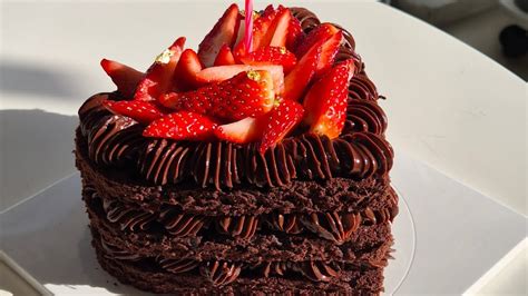 발렌타인데이 이제준비해야지요 가나슈 하트 케이크 ️ Youtube