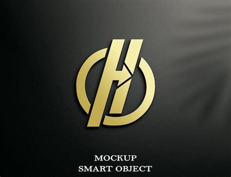 Premium Psd Embossed Gold 3d Logo Mockup Psd