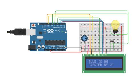 Circuit Design Controlling Bulb Using Switch Tinkercad