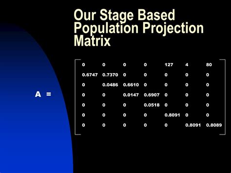 ppt stage based population projection matrices and the power of