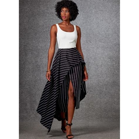 Vogue V1683 Misses Asymmetrical Skirts Pattern