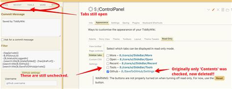 Wikitext Solution For Hiding Buttons Tabs Read Only Contributions