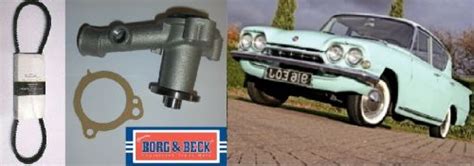 Water Pump And Fan Belt Ford Consul Capri Classic Parts 109e And 116e