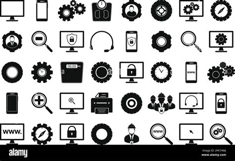 Technology Icon Set Flat Style Vector EPS Stock Vector Image Art Alamy